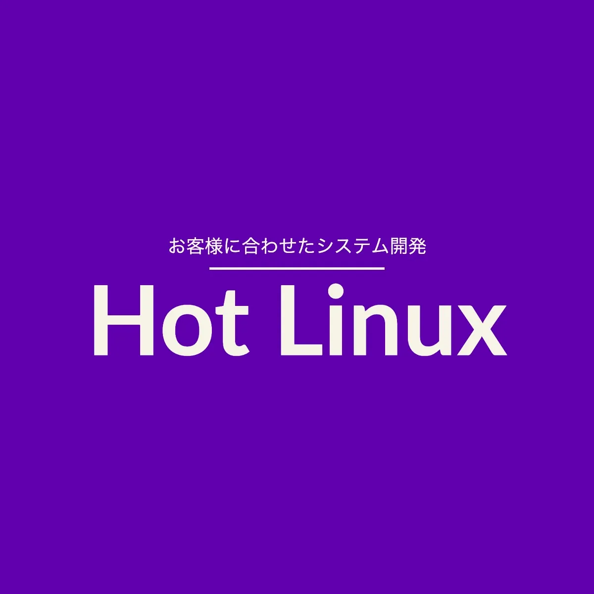 Hot Linux ／ 代表の想い